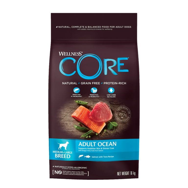 Wellness CORE Adult Ocean Medium/Large Breed Salmon with Tuna Recipe, 1 ...