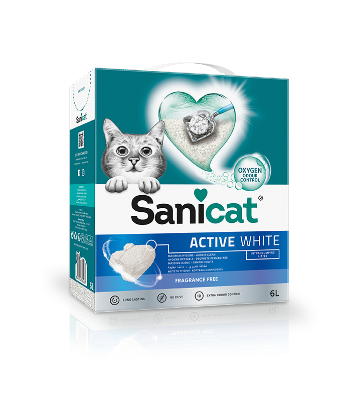 Sanicat Active White Unscented, 6L - Smart Pet Kuwait