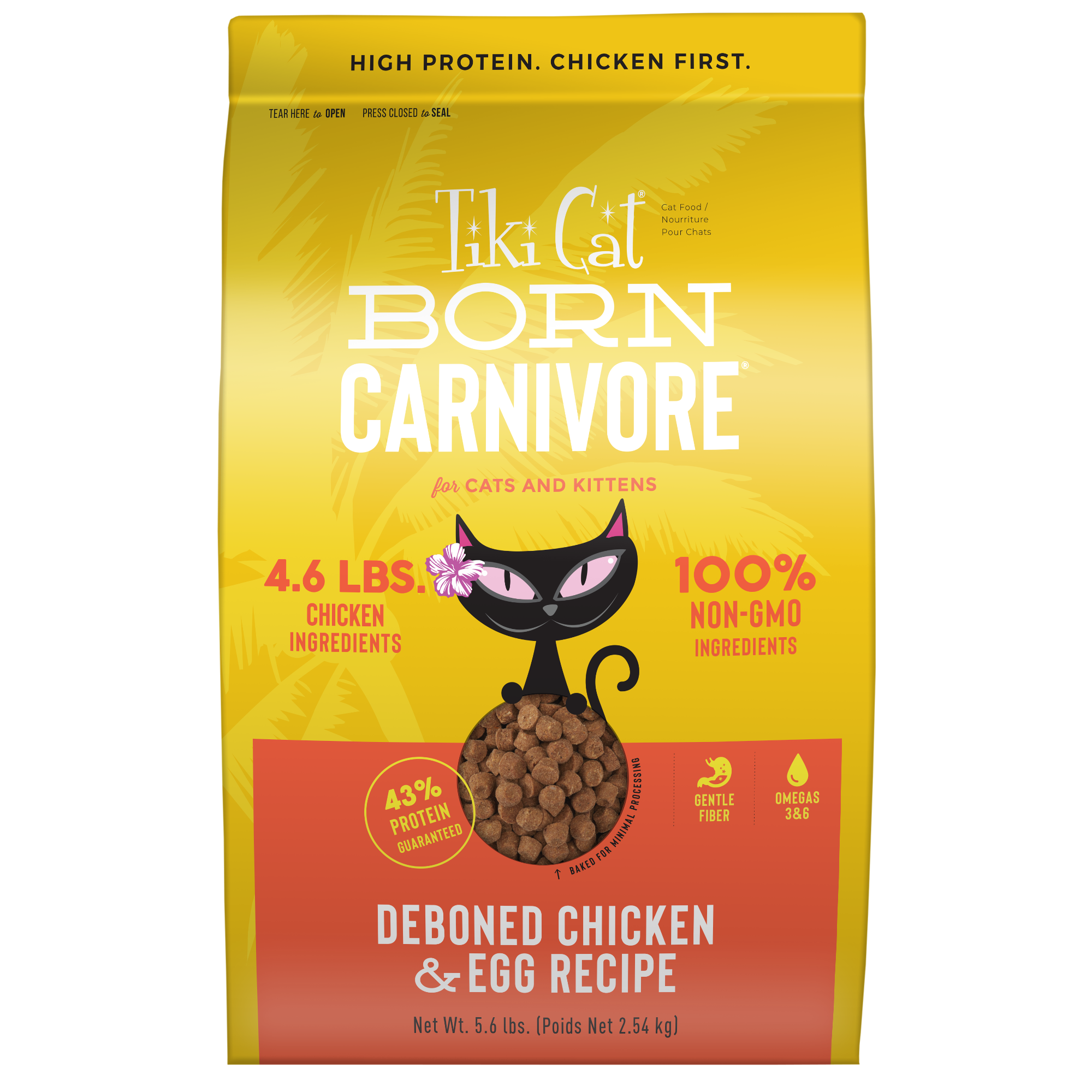 TikiCat Born Carnivore Deboned Chicken & Egg BAKED Dry Cat & Kitten ...